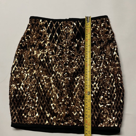 privy | Skirts | Privy Black And Gold Sequin Skirt | Poshmark